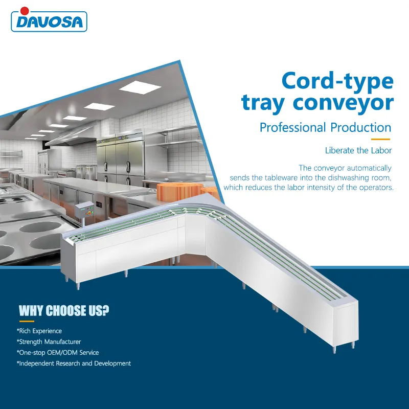 Rope Type Conveyor Belt for Restaurant Tableware Recycling