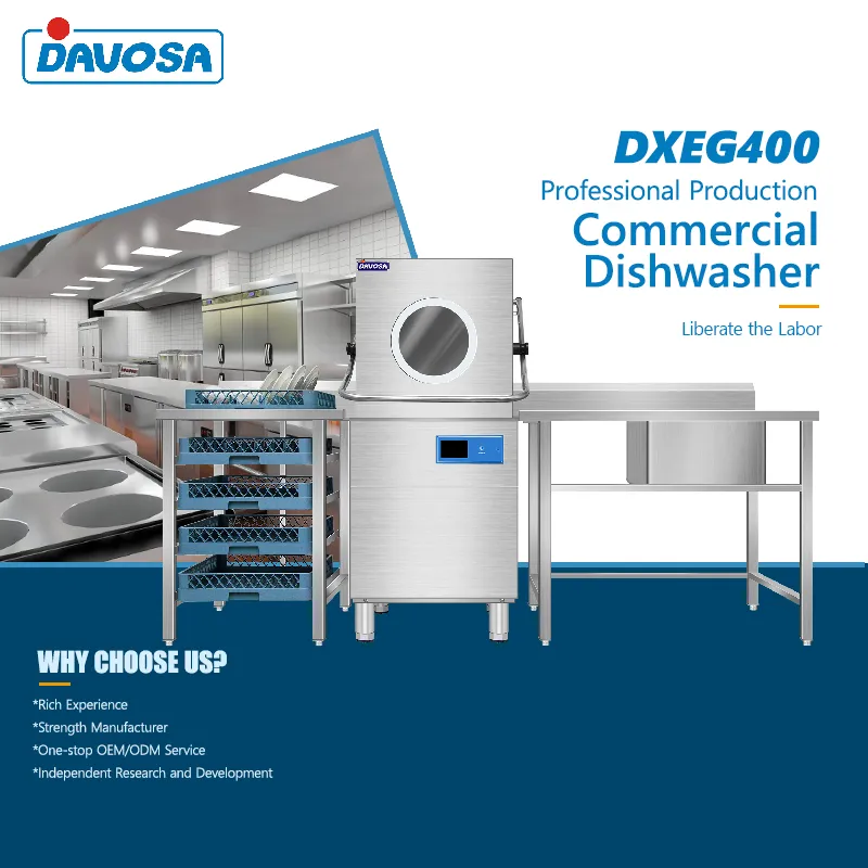 Commercial Hood Type Dishwasher Industrial Dishwashing Machine