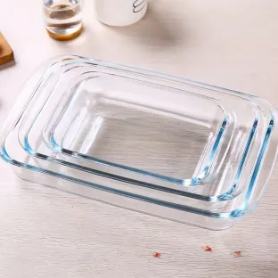 High Borosilicate Glass Pizza Baking Pan