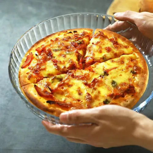 High Borosilicate Glass Pizza Baking Pan