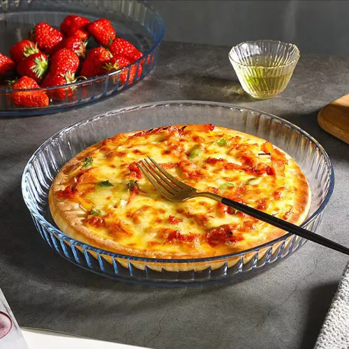High Borosilicate Glass Pizza Baking Pan