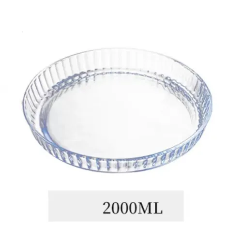High Borosilicate Glass Pizza Baking Pan
