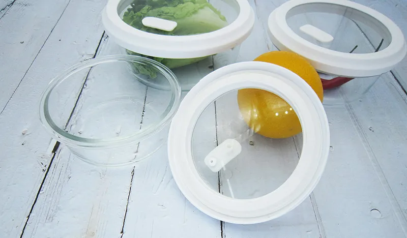 Vented Glass Container with Glass Lid