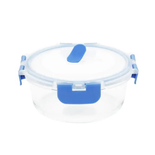glass food storage container with vented lid