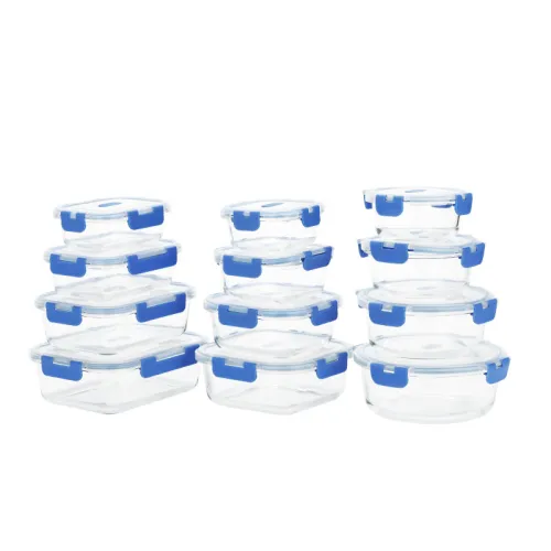 glass food storage container with vented lid