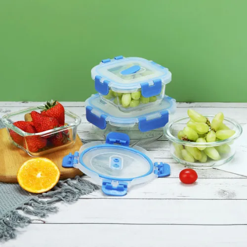 glass food storage container with vented lid