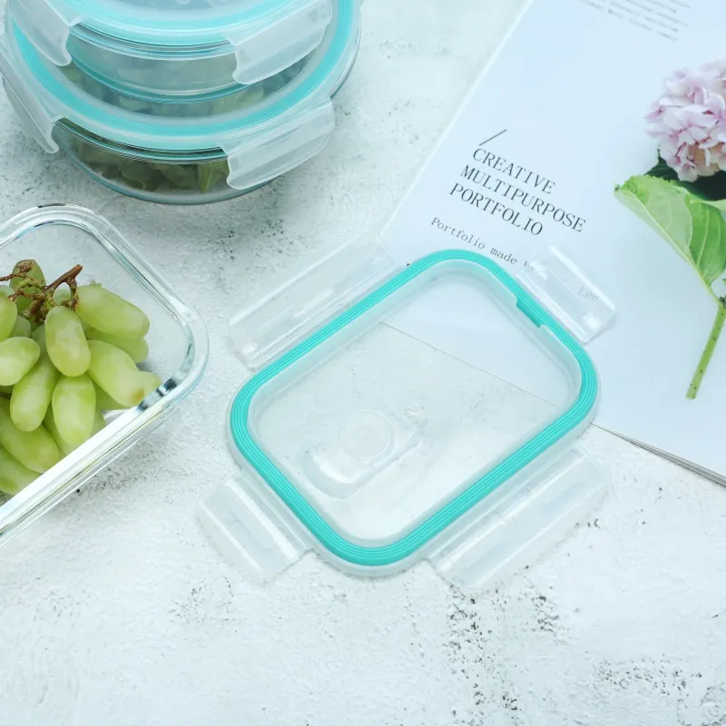 Glass Container with Vented Plastic Lid
