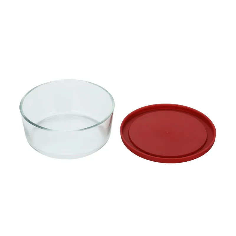 Round Glass Container with Lid