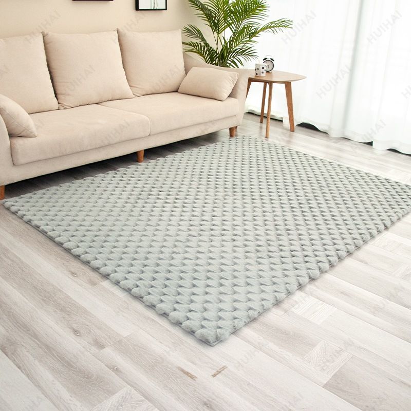 Factory Faux Rabbit Fur Rugs-Carved