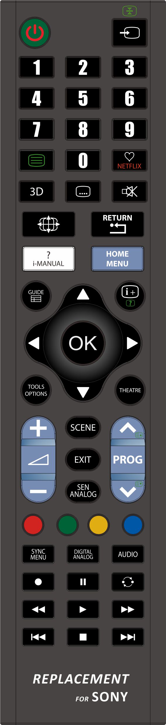 Replacement Remote Control for SONY , RC-53A