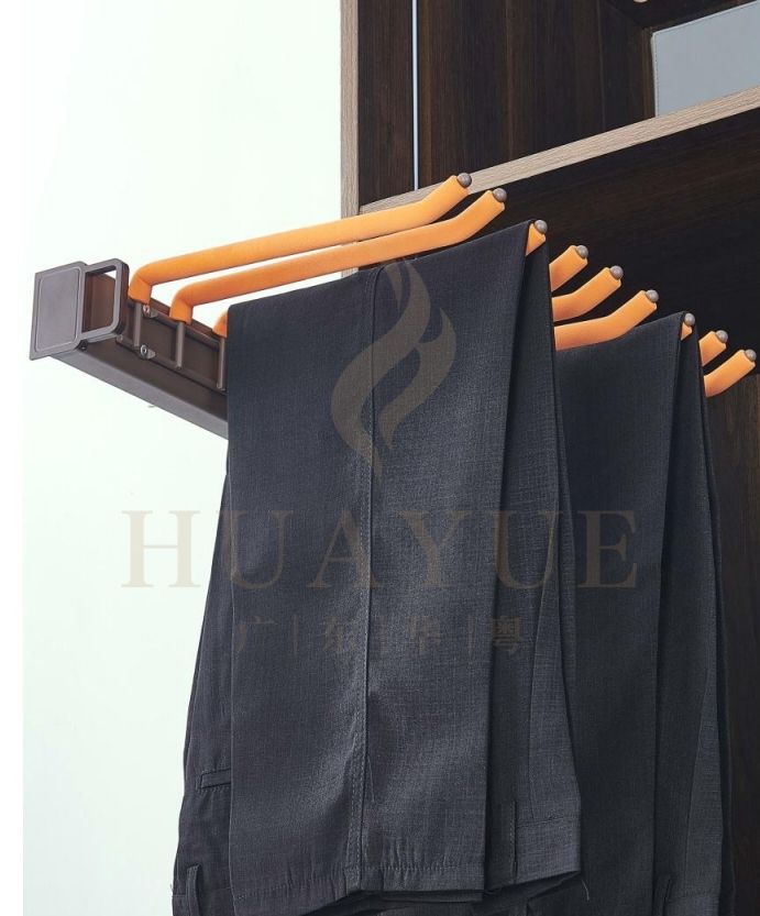 Orange Side-mounted trouser rack