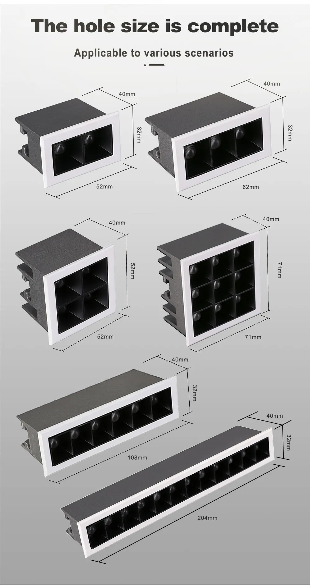 5w linear downlight