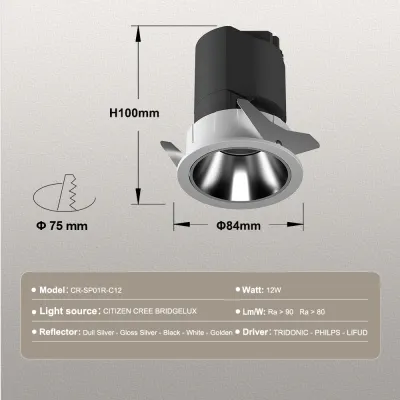 12W led spotlight
