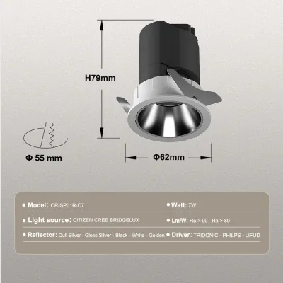 7W led spotlight