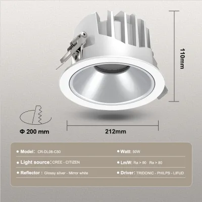 Anti-glare COB Downlight