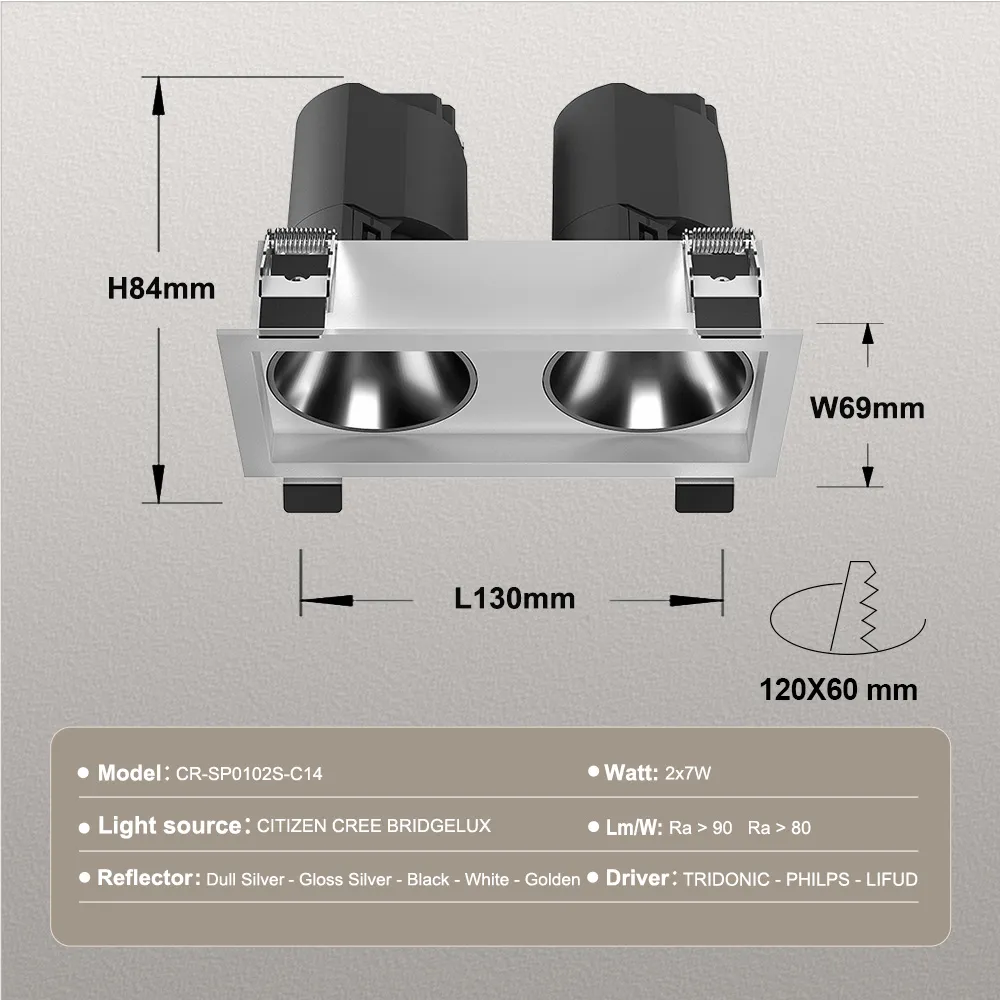 40W Double Head Spotlight