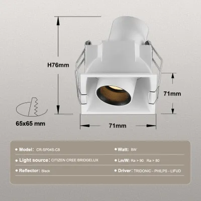 8W Tiltable LED Spotlight