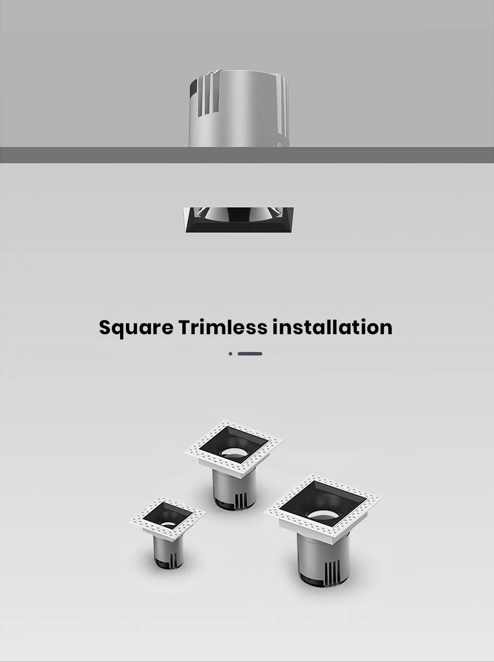 12W Moon Square Trimless LED Spotlight