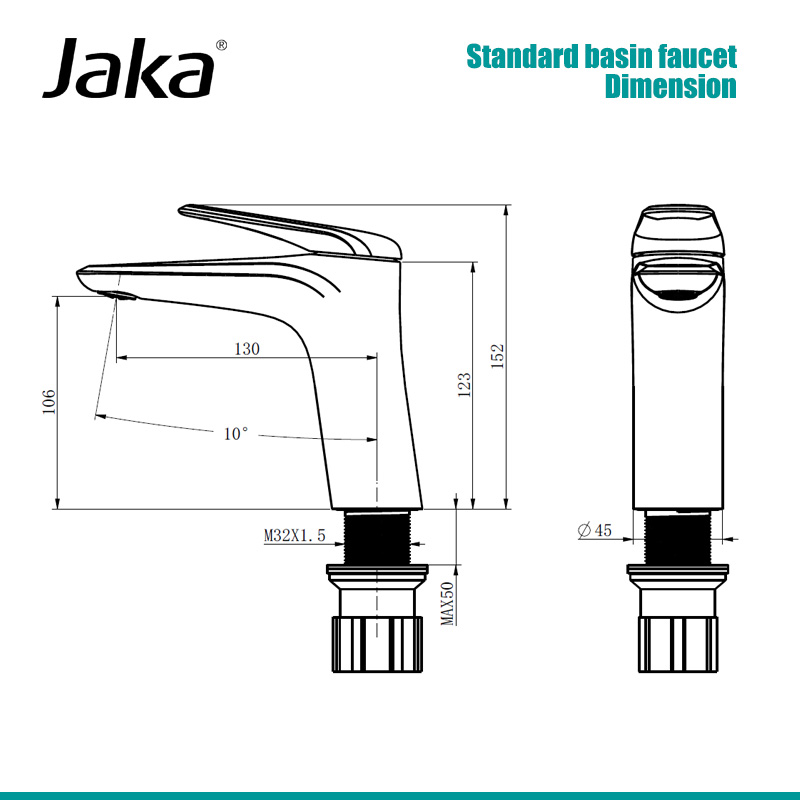Single lever handle basin faucet