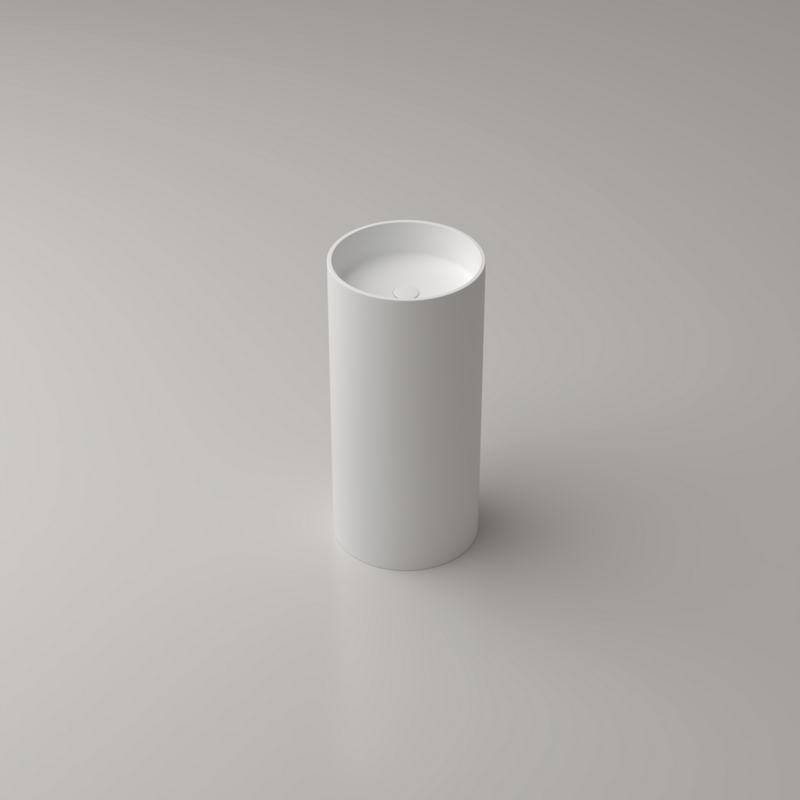 Corian resin stone pedestal basin is beautiful