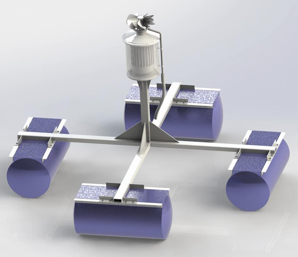 Mining water floating mechanical atomizing evaporator