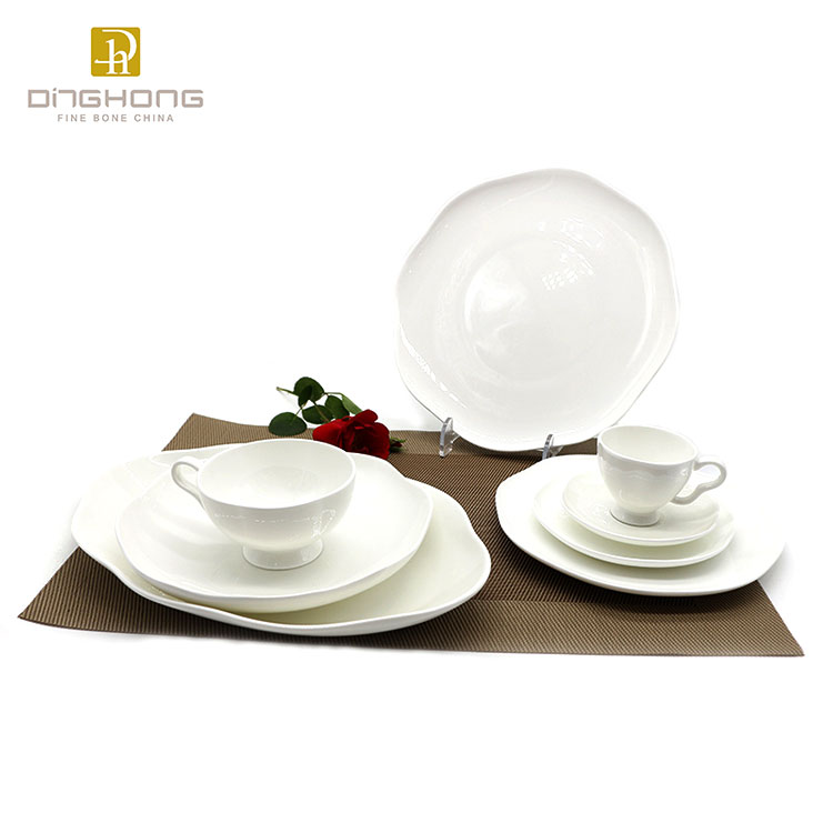 Ceramic bone china tableware cups and plates