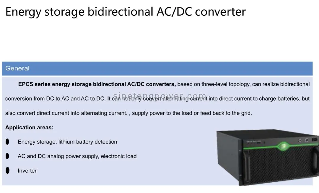 Power Conversion System, Bidirectional AC/DC Module Manufactuer