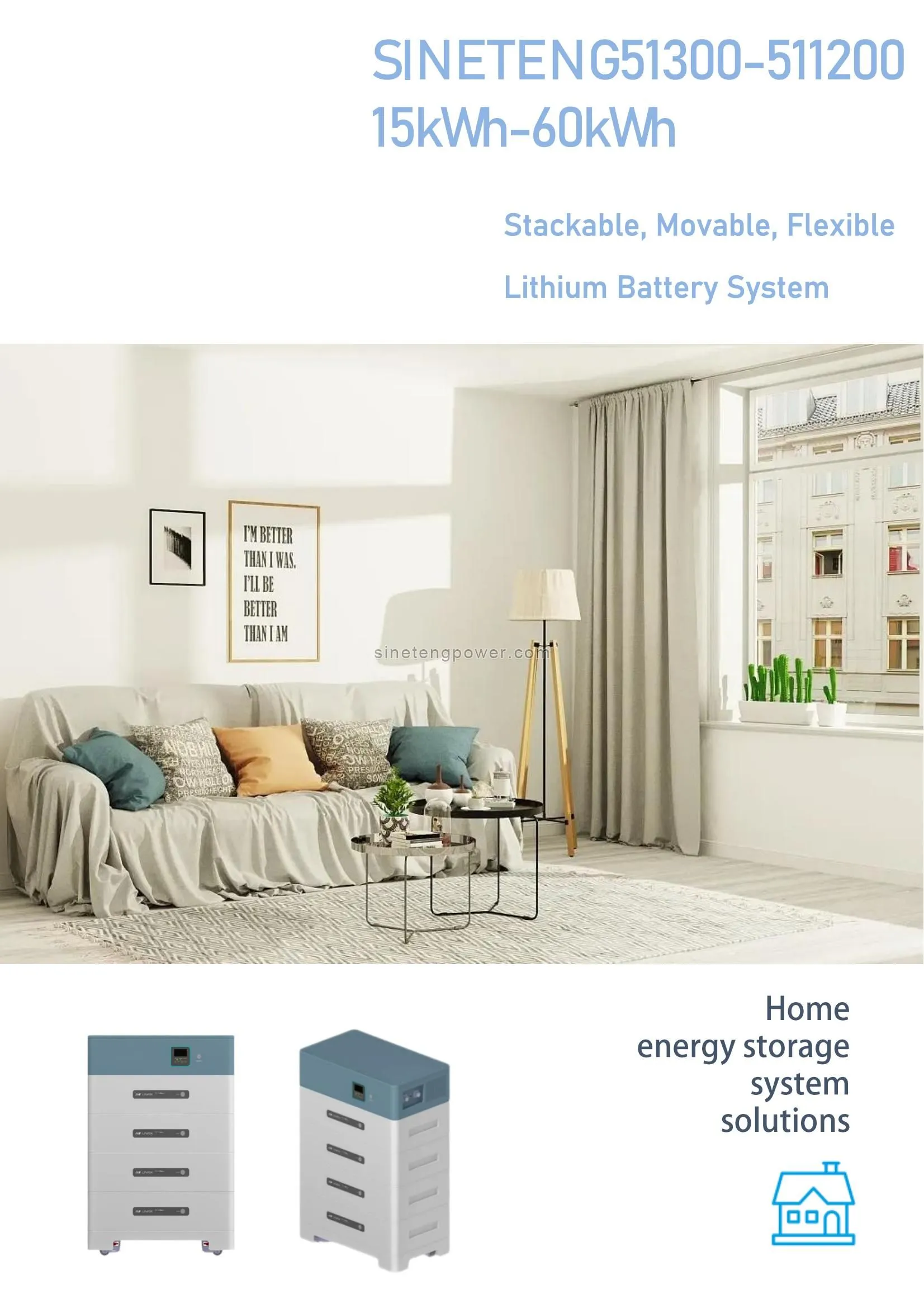 Stackable Movable Flexible Lithium Battery System