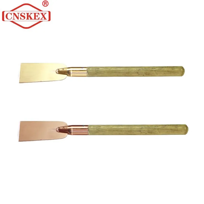 Non-Sparking Scraper with Long Wooden Handle