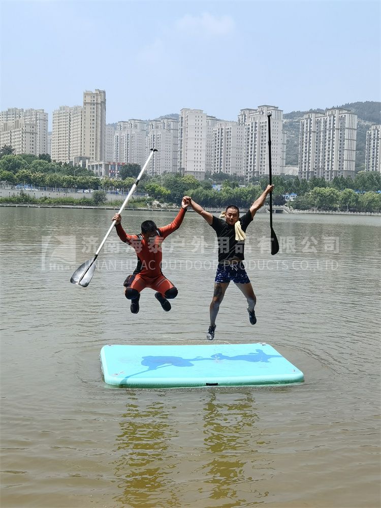 inflatable fishing platform leisure bar floating bridge