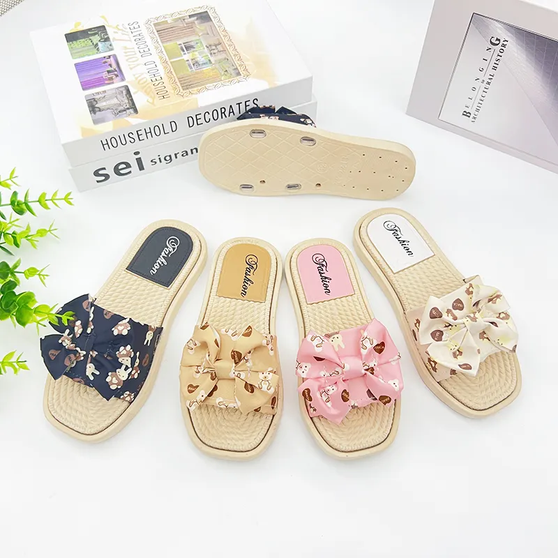 little girl slippers,New style bow girl slipper, outdoor slippers