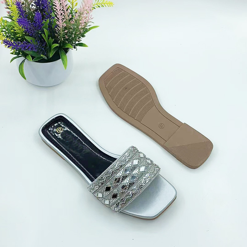 pvc diamond Slippers,Glam leather slippers ,new arrivals slippers