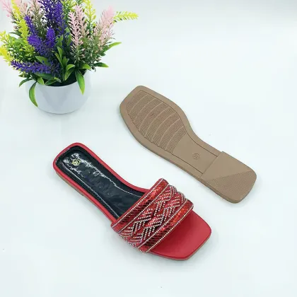 pvc diamond Slippers,Glam leather slippers ,new arrivals slippers