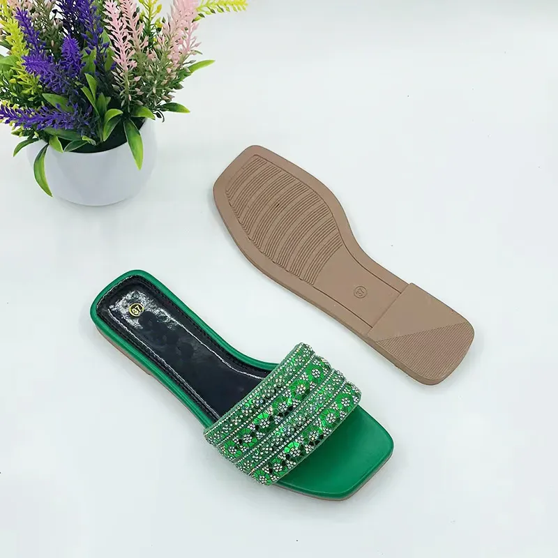 pvc diamond Slippers,Glam leather slippers ,new arrivals slippers