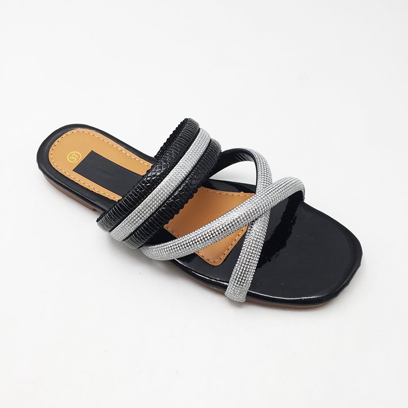leather outdoor slipper,New style flat slippers,high quality shoes