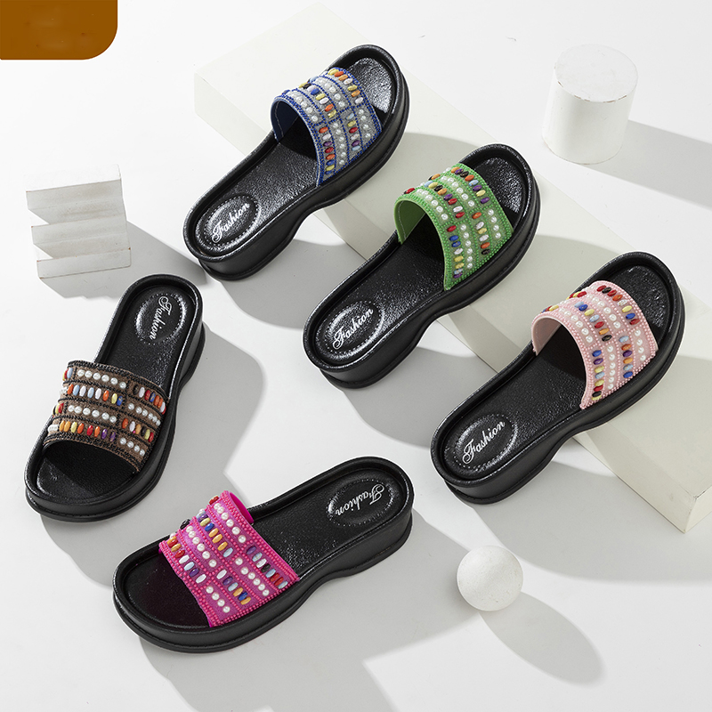 diamond wedge slippers,Crystal Slipper,Personalized slippers