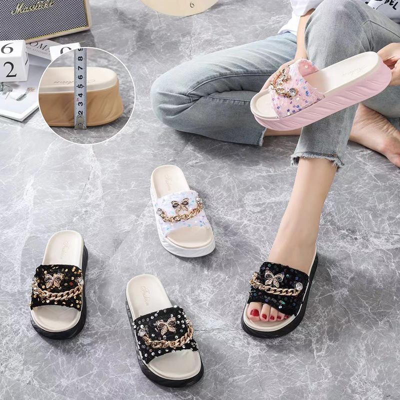 sparkling trendy shoes,beautiful ladies shoes,women slippers