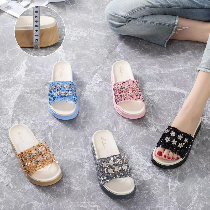 sparkling trendy shoes,beautiful ladies shoes,women slippers