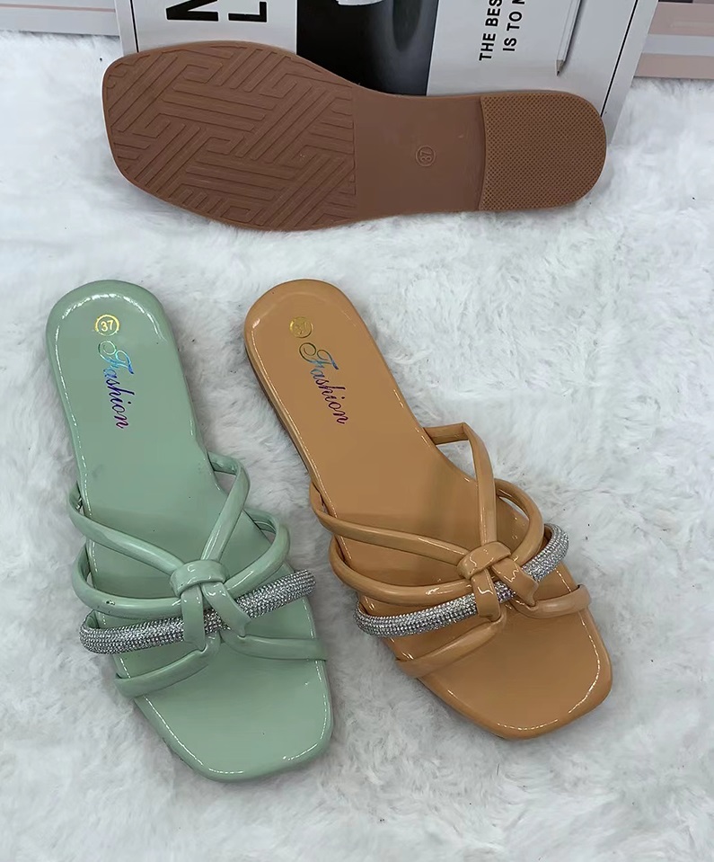 exquisite pvc slippers,ladies slippers leather, summer shoes