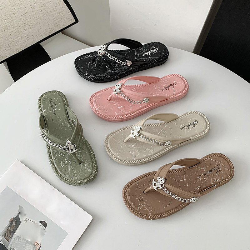 platform flat slippers,beach flip flops,outdoor flat shoes