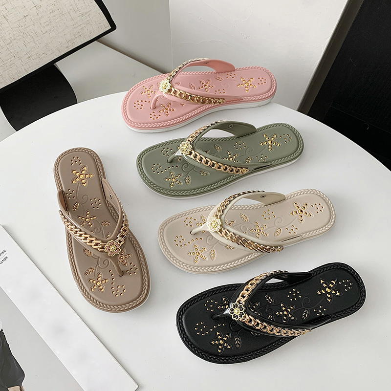 platform flat slippers,beach flip flops,outdoor flat shoes