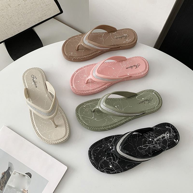 platform flat slippers,beach flip flops,outdoor flat shoes