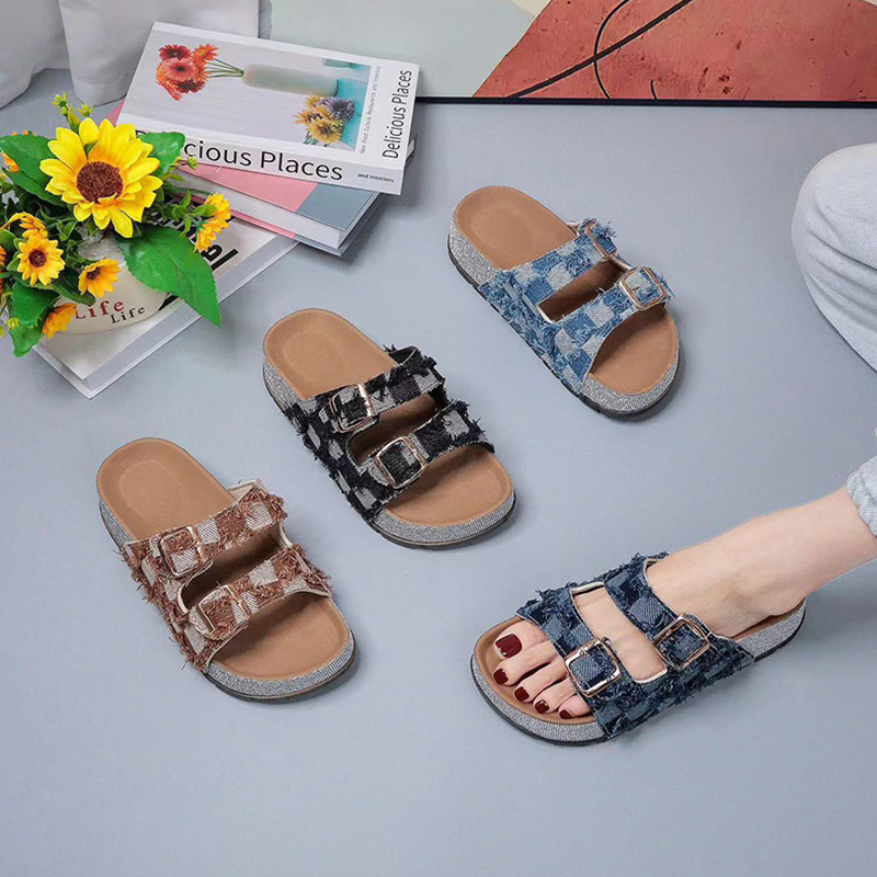 home women slippers,women sloping heel,latest beach slippers