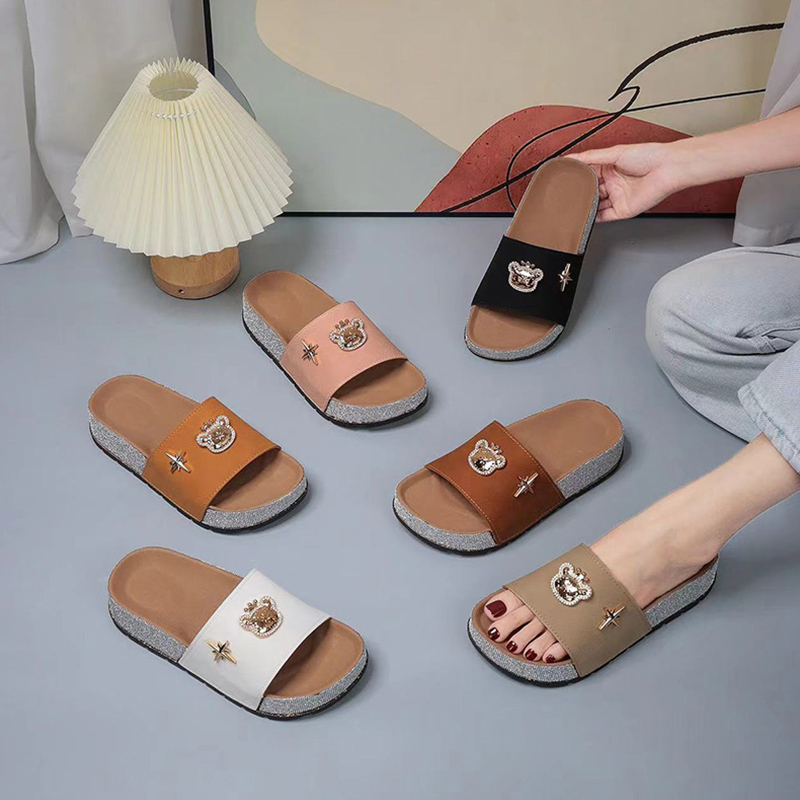 home women slippers,women sloping heel,latest beach slippers