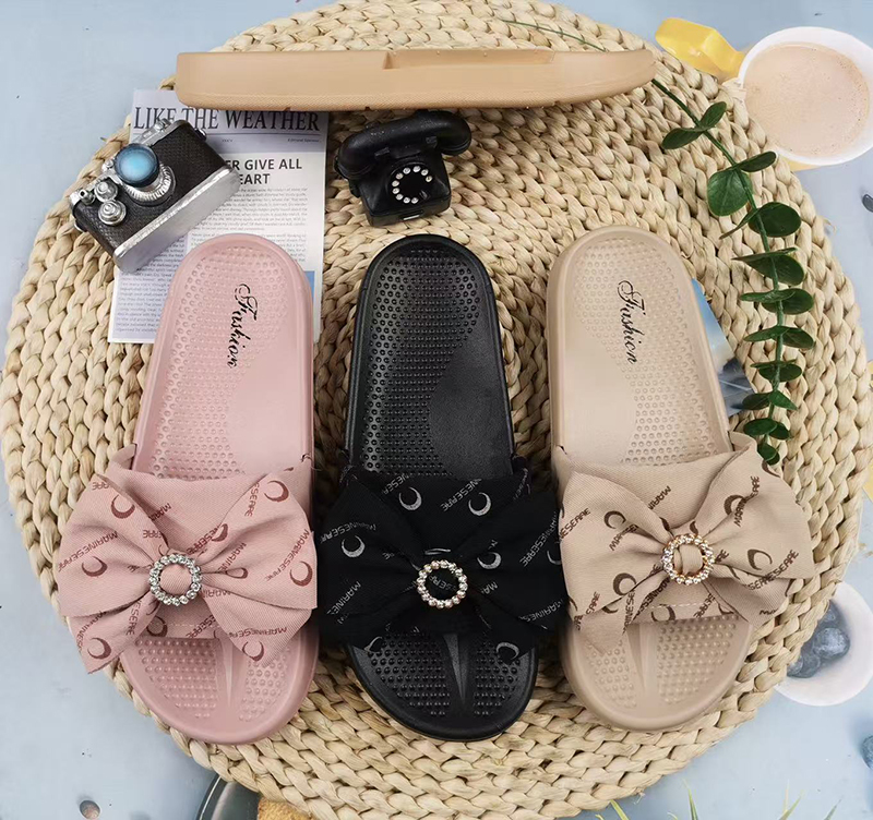 summer classic slippers,bow slippers,popular female slippers