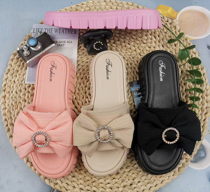 summer classic slippers,bow slippers,popular female slippers