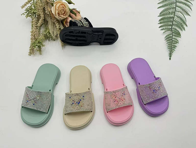 color diamond slippers,slippers for children,fashion single shoes