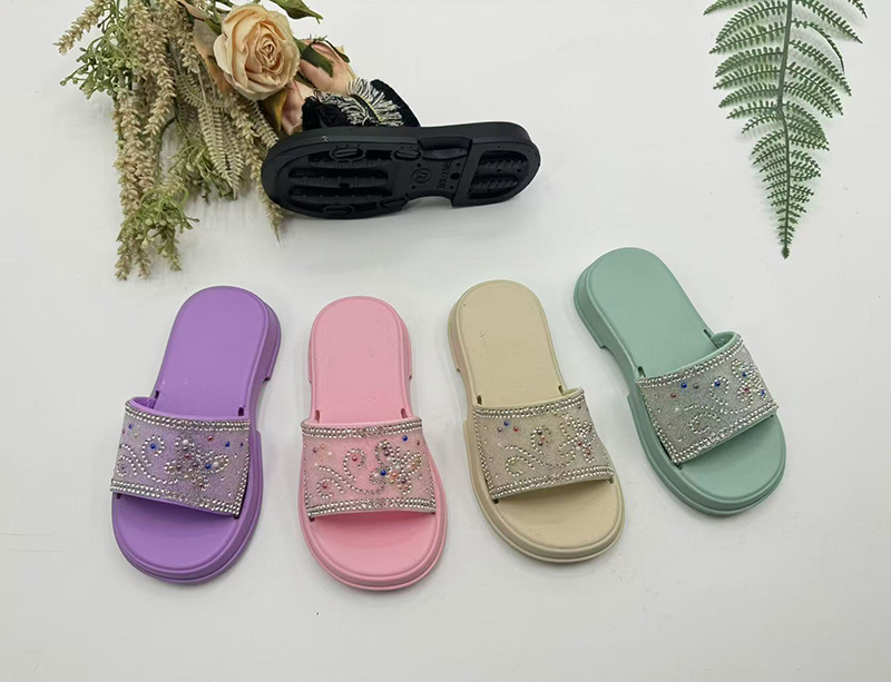 color diamond slippers,slippers for children,fashion single shoes