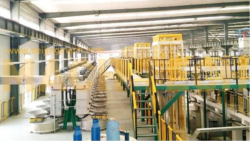 Automatic production line for friction materials
