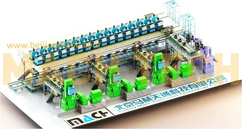Automatic production line for friction materials